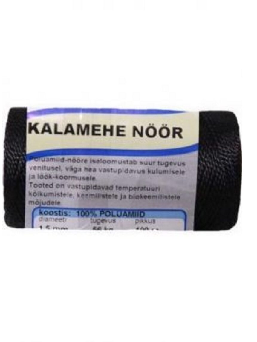 Kalamehe nöör 1.5mmx100m must – Kuuse Aiand